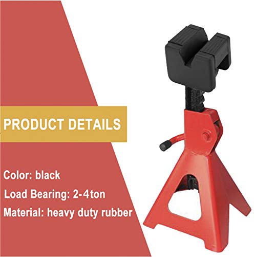 Toolly 4 Packs Floor Jack Pad Adapter for Jack Stands 2-4 Ton Universal Heavy Duty Rubber Jack Disk Pads Slotted Frame Rail Pinch Welds Protector for Lifting Car