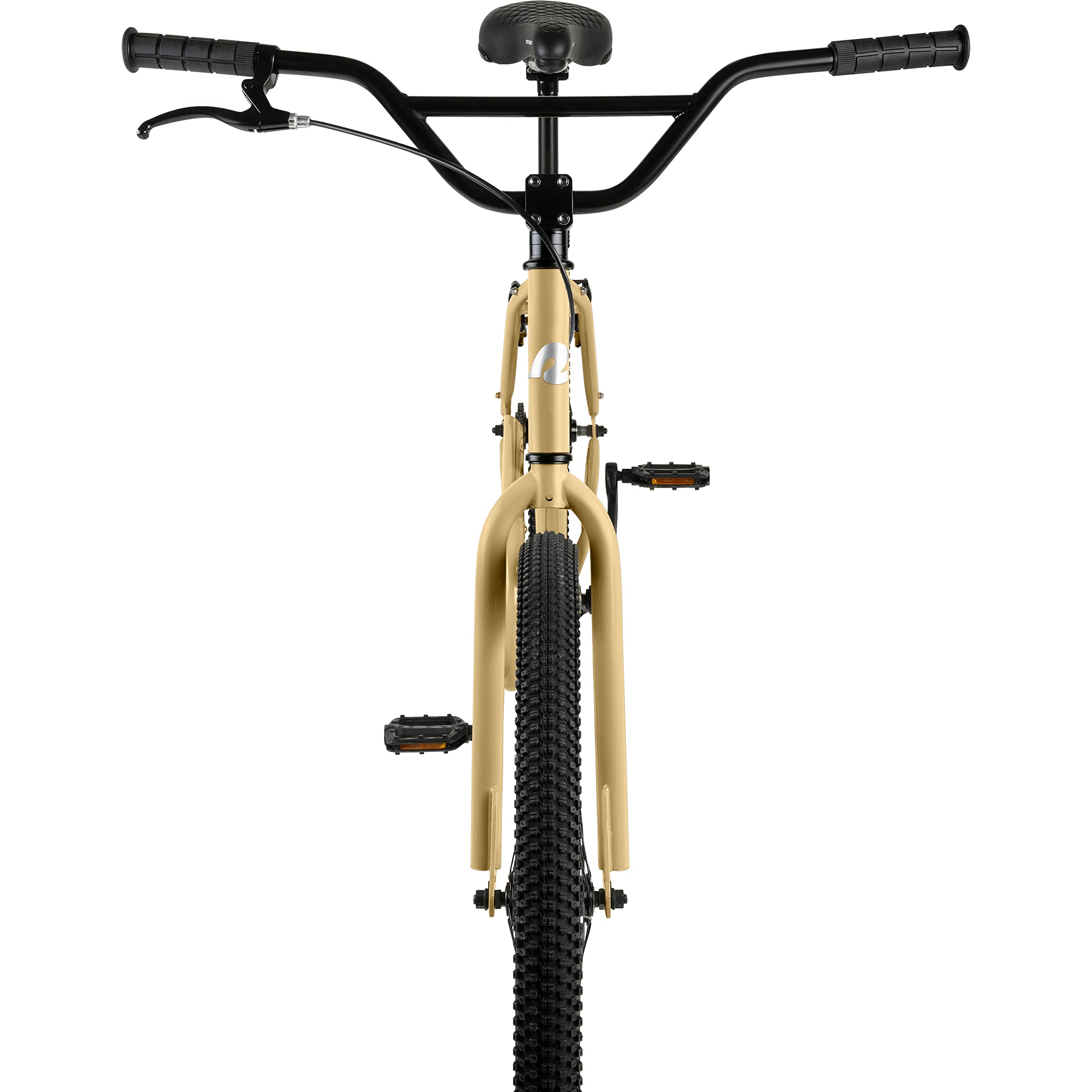 Retrospec Sully Klunker High-Tensile Steel Frame Beach Cruiser Bicycle Single Speed Bike with BMX Threadless Steering, Wide Tires and Tuck n’ Roll Saddle, Desert Sand 26"