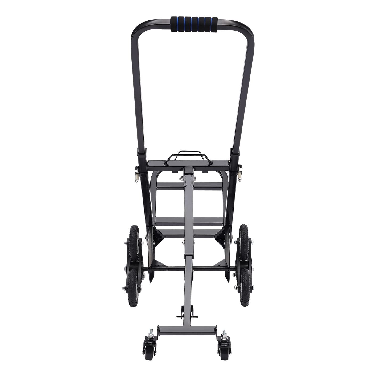 Stair Climbing Cart 460lbs Capacity, Portable Folding Trolley with 8 Wheels, Stair Climber Hand Truck with Adjustable Handle for Pulling, All Terrain Heavy Duty Dolly Cart for Warehouse (Style-D)