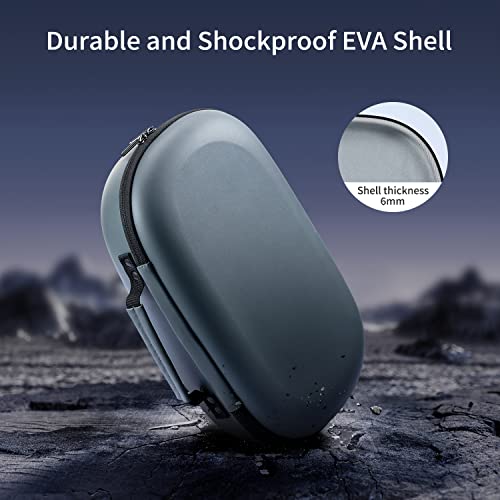 Sonicgrace Case Compatible with Quest 2 Shockproof & Waterproof Carrying Travel Case for Quest 2 VR Headset, Official Elite-Strap, Controllers, Batteries Accessories