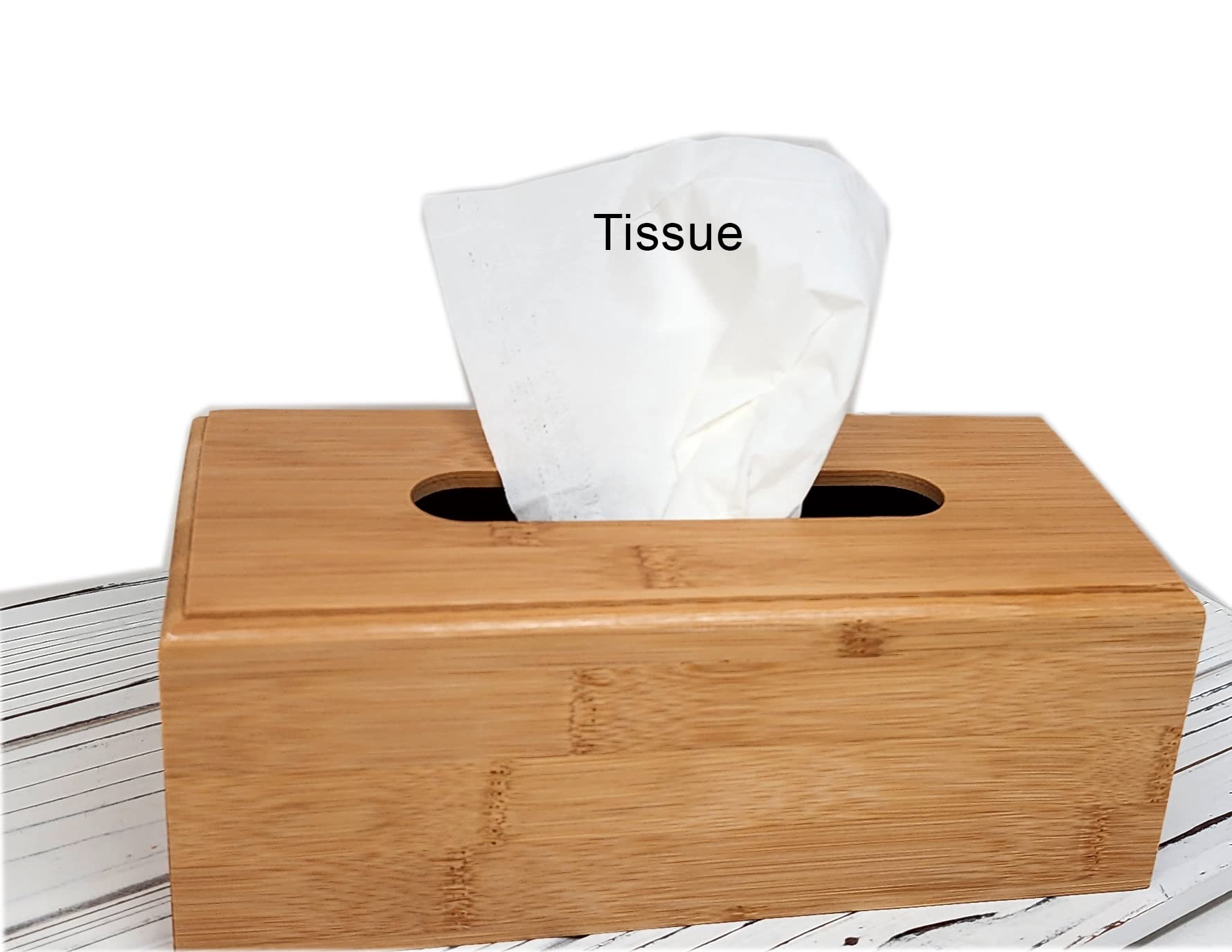 Tissue & Baby Wipes Dispenser Holder Box Decorative Wooden Container, Reusable in Bathroom Farmhouse Bamboo. Décor Tissue Box Holder | Refillable Baby Wipes Dispenser