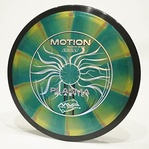 MVP Motion (Plasma) Driver Golf Disc, Pick Color/Weight [Stamp & Exact Color May Vary] Greenish Swirly 173-174 Grams