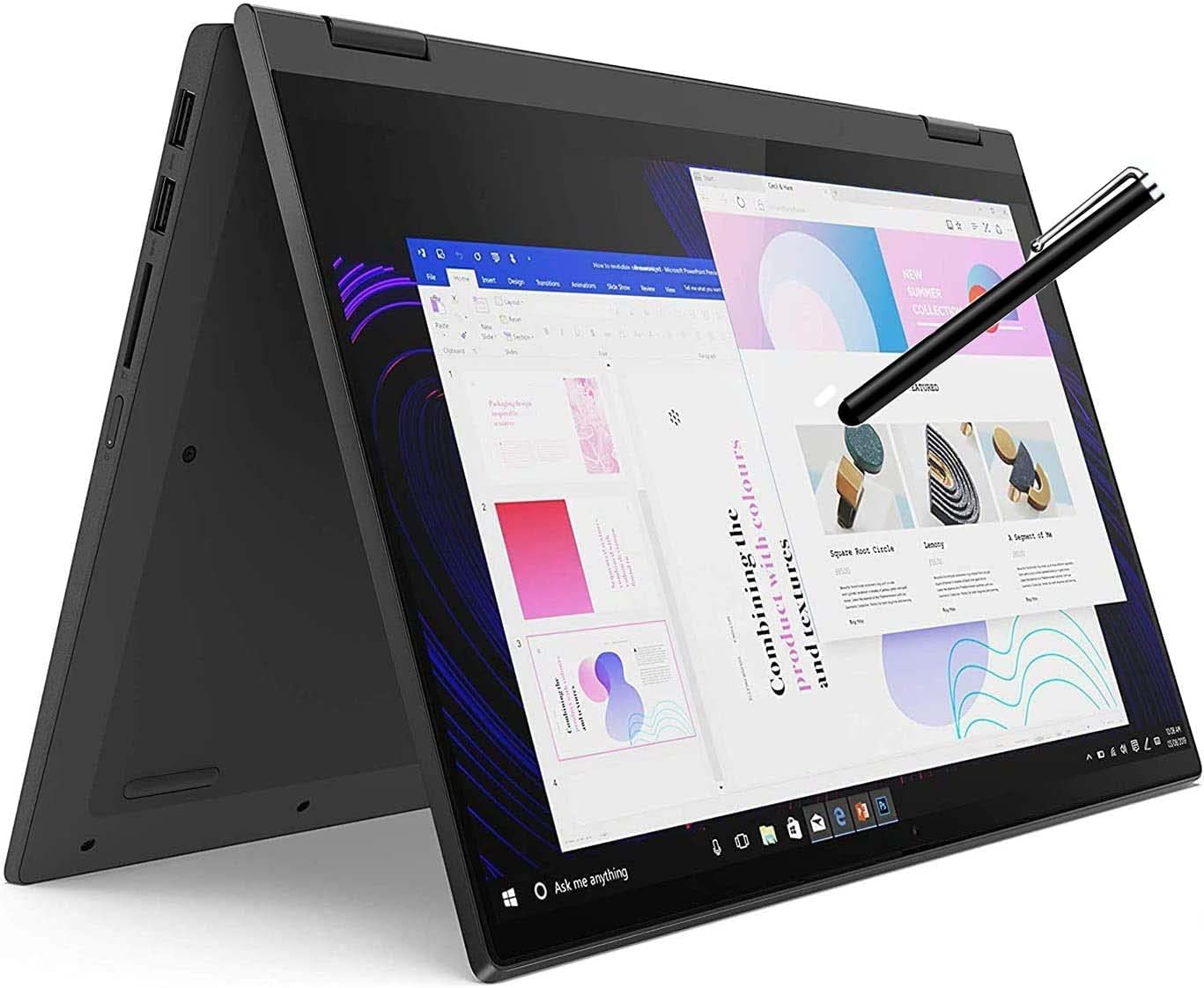 Lenovo Flex 5 Convertible 2-in-1 Laptop 14 FHD Touchscreen Intel Core i3-1115G4 up to 4.1Ghz 4GB DDR4 RAM 128GB SSD Fingerprint Reader HDMI Windows 11 iSlik Pen, Grey (Renewed)