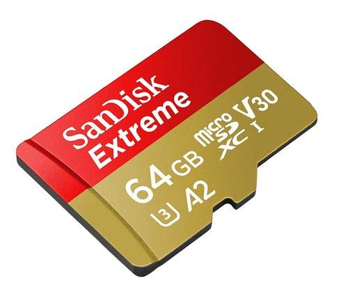 SanDisk Micro Extreme 64GB Memory Card (Two Pack) for DJI Air 2S Drone (SDSQXA2-064G-GN6MN) Bundle with (1) Everything But Stromboli MicroSD Card Reader
