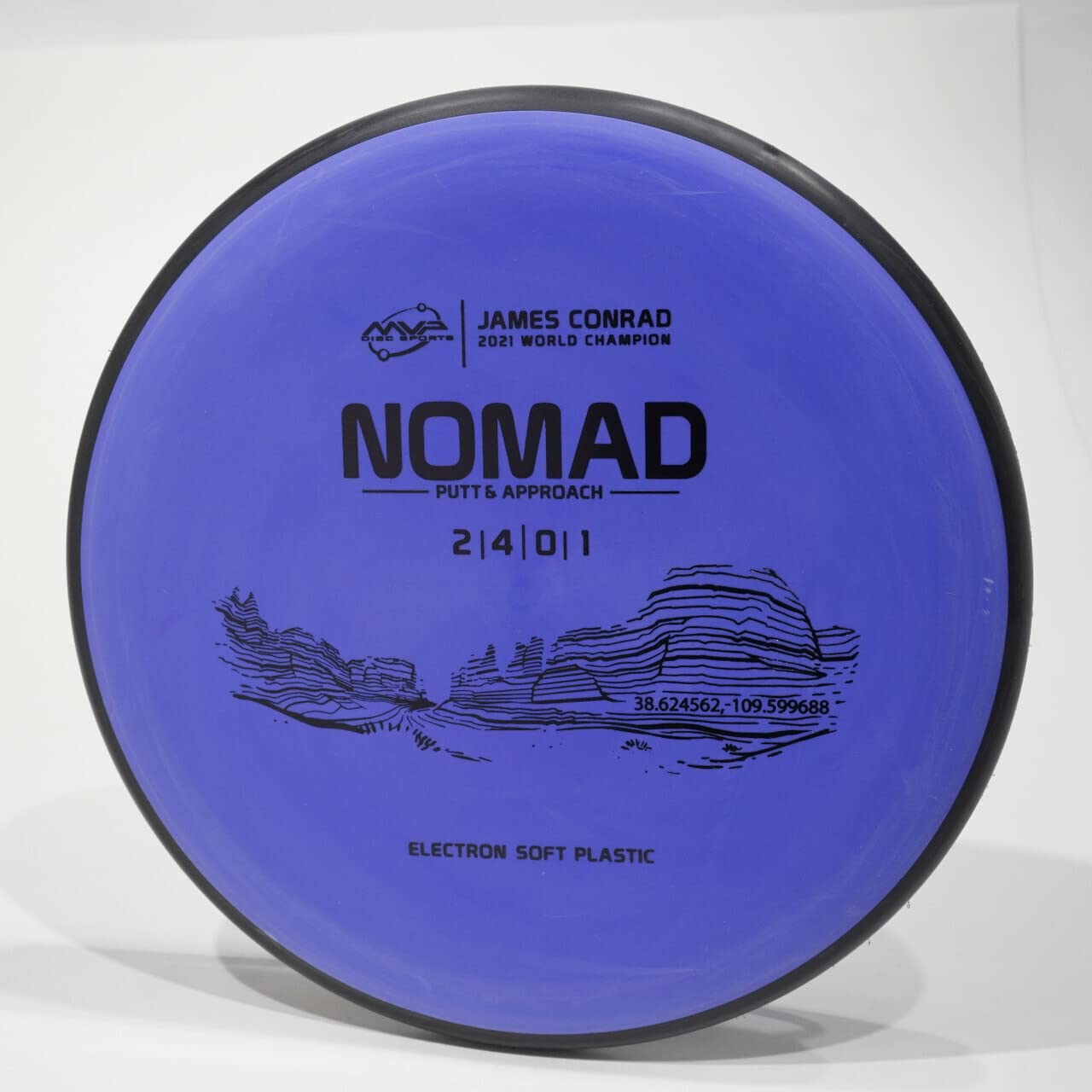 MVP Nomad (Electron Soft) James Conrad Putter & Approach Golf Disc, Pick Weight/Color [Stamp & Exact Color May Vary] Blue 160-166 Grams