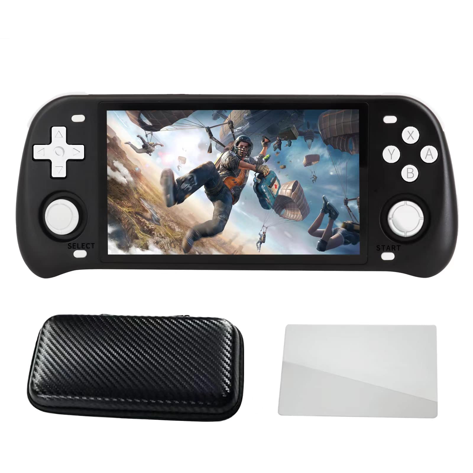 SERYUB RGB10 MAX 2 Video Game Console, 5 "IPS Screen Handheld Game System Multi-Emulator 10000 Games, Retro Game Console Black