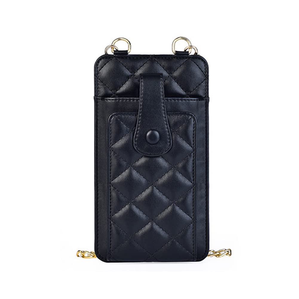 Small Cell Phone Cross Body Bag Purses Crossbody Shoulder Bags with Chain Strap Card Holder for Google Pixel 7 6a 5a 5G 4a 5G (Black)