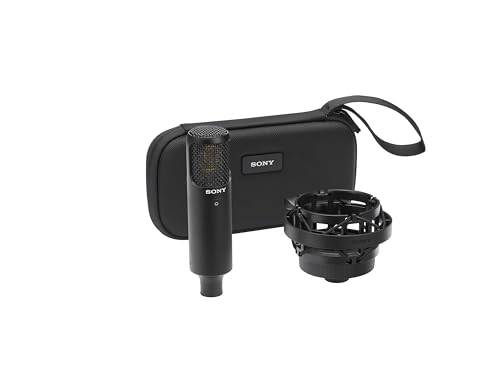 Sony Media C-80 Unidirectional Studio Condenser Microphone with Advanced Capsule Technology, Dual Diaphragm Configuration, and Acoustic Shifting Circuit