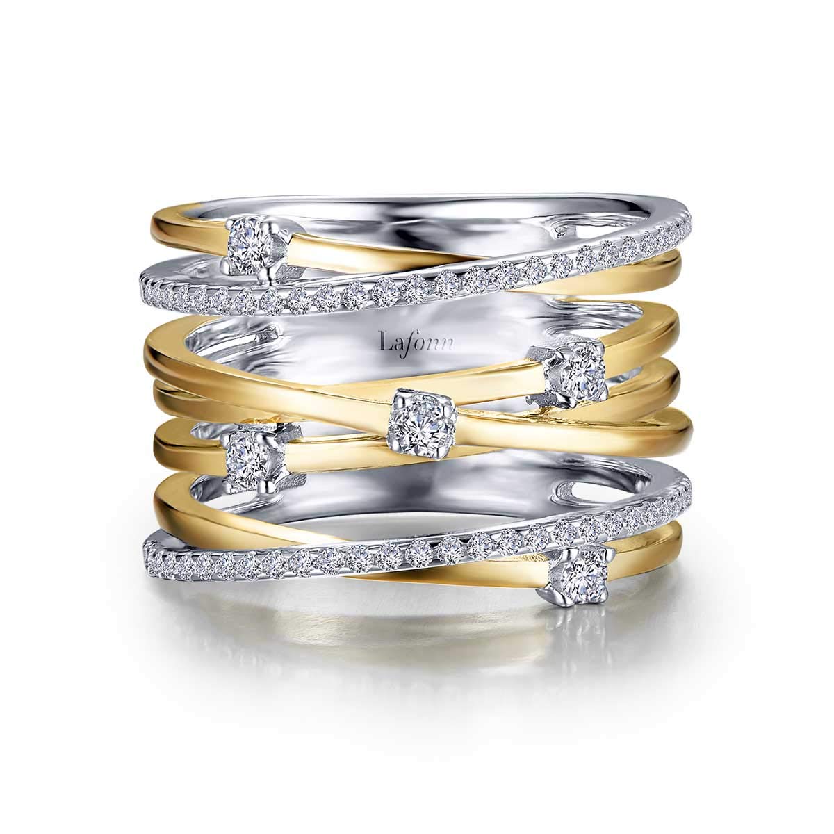 Lafonn Classic Two-Tone Simulated Diamond Ring (0.73 CTTW)