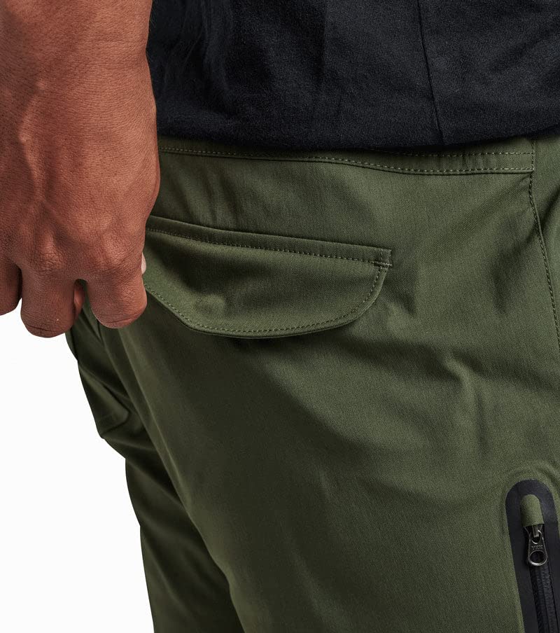 Roark Mens Explorer Adventure Pants, 4-way Stretch Nylon for Mobility and Quick Drying, Dark Military, 36
