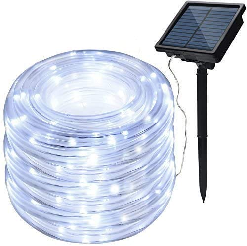 Solar String Lights Rope Lights Outdoor Waterproof 33ft 100 LEDs Holiday Christmas Decorations Fairy Lights (Y-H-GZD-CW)