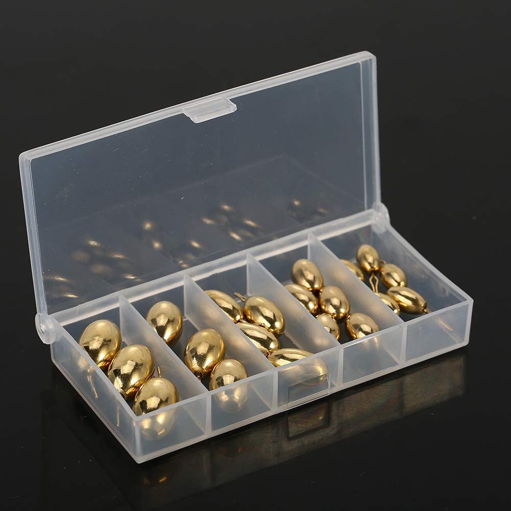 Oval Shape Copper Finshing Sinker, Multi-Type Copper Weight, for Soft Bait, Hard Bait, Hook, Sequins Freshwater Fishing Tackle