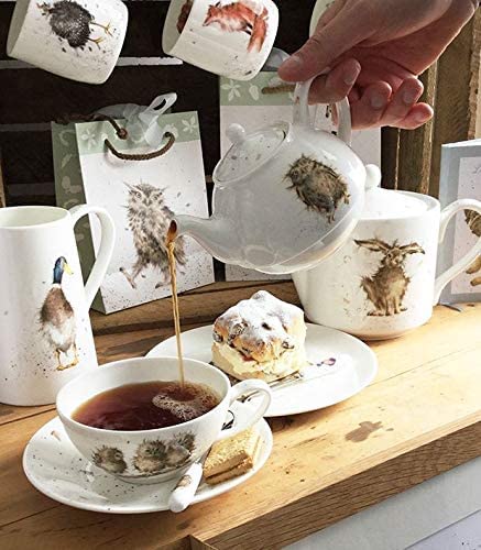Pimpernel Wrendale Designs Collection Tea Towel | Quick Drying Cotton Dish Towel | Multi-Purpose Absorbent Kitchen Towel with Animal Design | Measures 18β x 29β