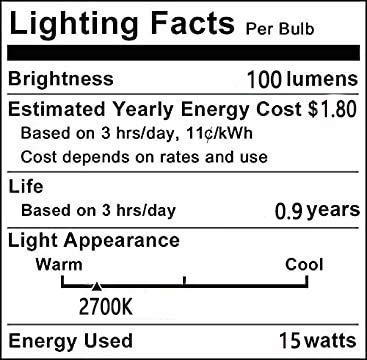 Lxcom Lighting T20 Incandescent Bulbs Salt Rock Lamp Bulb 15W Microwave Oven Light Bulbs 110V Stoven Bulbs E12 Base Appliance Lamp Warm White Kitchen Aid Oven Light Bulb, 8 Pack