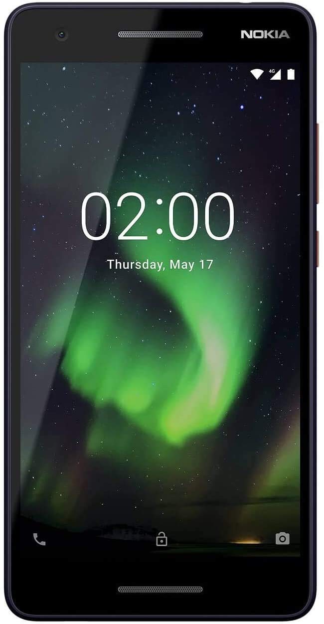 Nokia 2.1 - Android 9.0 Pie (Go Edition) - 8 GB - Single SIM Unlocked Smartphone (AT&T/T-Mobile/MetroPCS/Mint) - 5.5" Screen - Blue/Copper - International