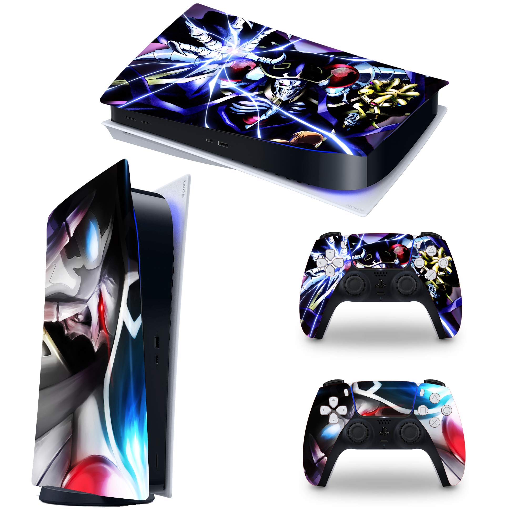 Overlord anime - PS5 Standard Edition Skin Console and 2 Controller, Vinyl Decal Sticker Full Cover Protective