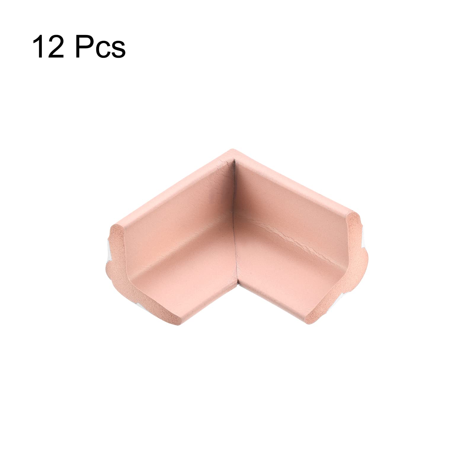 uxcell Corner Guards Edge Protectors, 12Pack Foam Safety Bumper Thicken, 60mm/2.4"(L) for Furniture Corner Table Edge Guard, White Pink