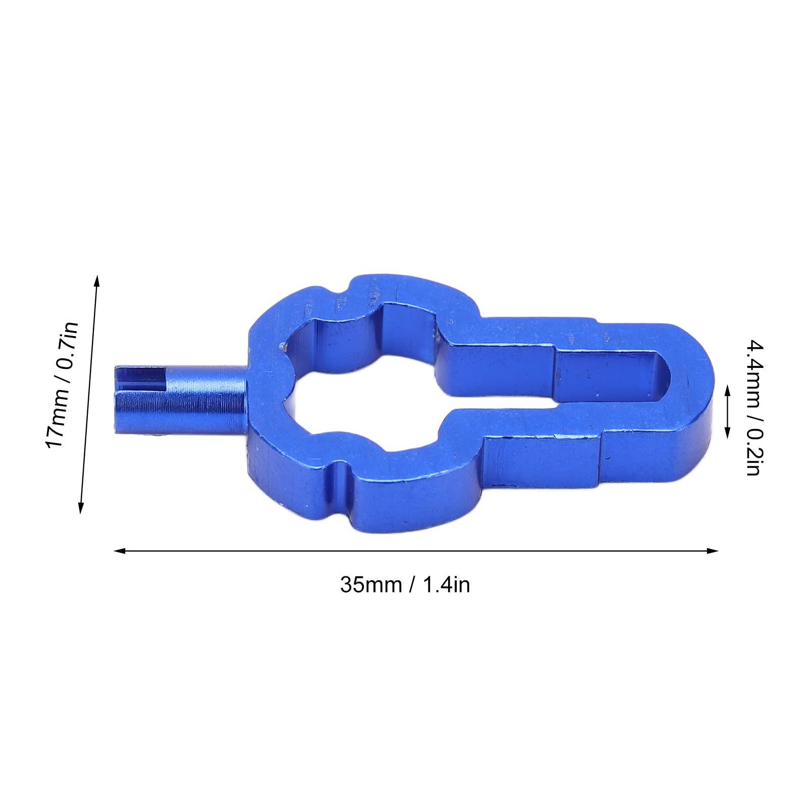 Schrader Presta Valve Core Wrench, Multifunctional Aluminum Alloy Bicycle Valve Tool Hollow Lightweight for Mountain Road Bike