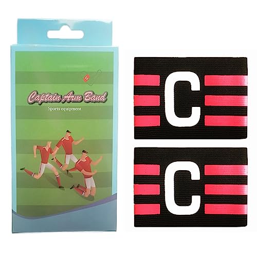 MAYFOO Soccer Captains Armband - Captain Arm Bands Wristband for Youth and Adult (Black)