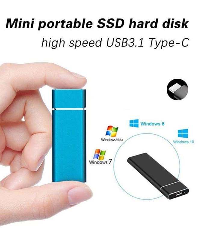 SOSOFLY New SSD Mobile Solid-State U Disk 64GB 128GB Portable Mini Mobile Solid-State Hard Disk high-Speed Read and Write U Disk (64G, Gold)