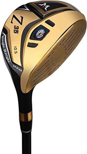 MAZEL Titanium Golf Drivers for Men,Right Handed,460CC (Right, Graphite(Golden Head), Middle (SR), 10.5)