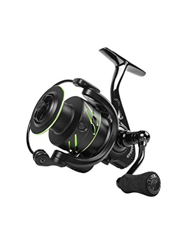 LLJPYX7L Fishing Reel Black, 4.7:1 Powerful Gear Ratio is More Durable and Suitable for novices. Left and Right Interchangeable for Ocean, Lake, River, Beach (Size : 4000)
