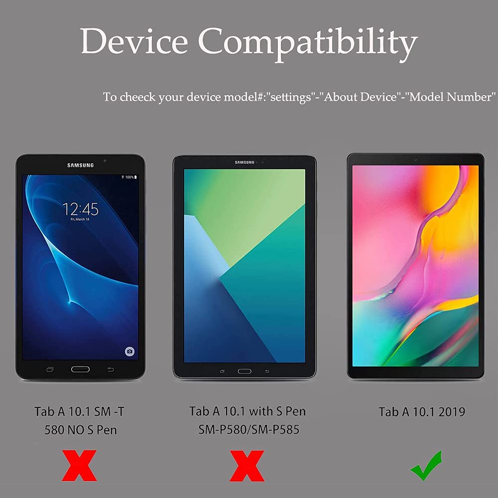 Screen Protector for Galaxy Tab A 10.1 (2019, SM-T510), Filter Blue Light, Anti-Glare, Anti-Fingerprint, 2PCS