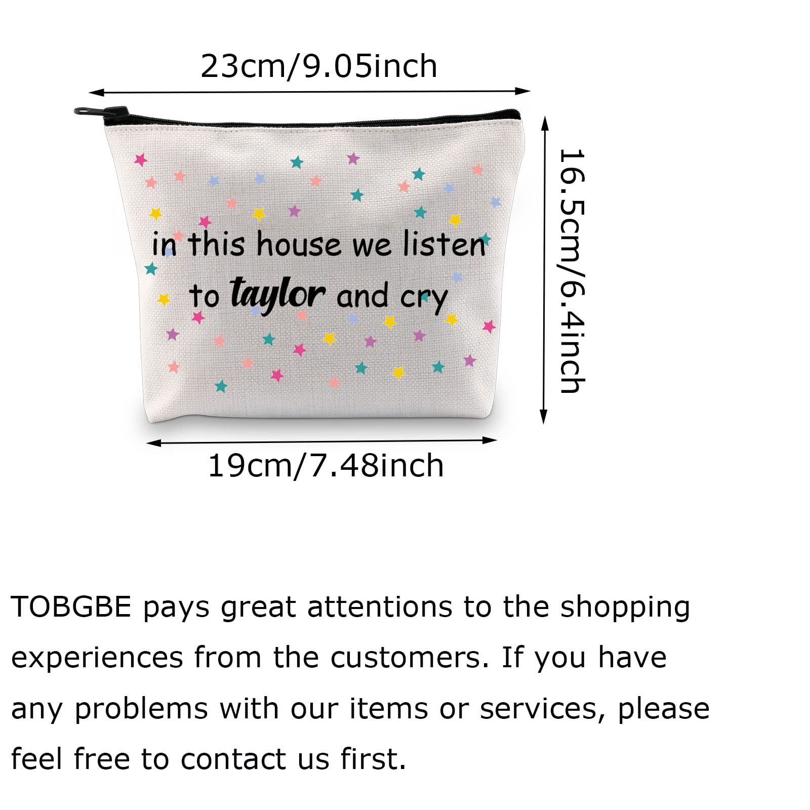TOBGBE Singer Inspired Makeup Bag Singer Merchandise Singer Fans Gift Music Lover Gift Singer Fan Gift (House Cry)
