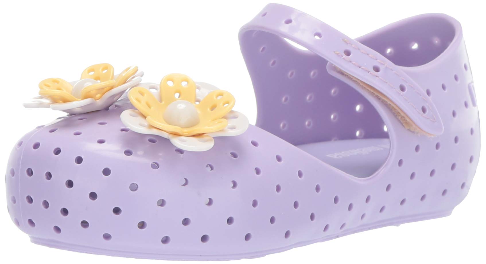 Mini Melissa Girls' Mini Furadinha XII Mary Jane Flat Purple 5 Medium US Toddler