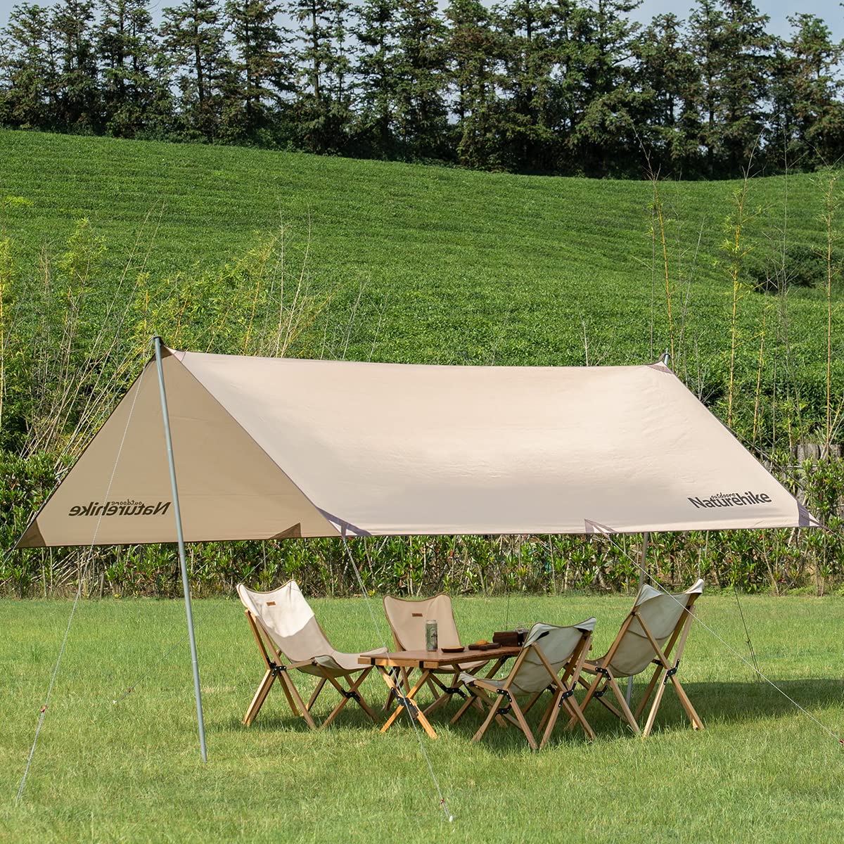 Naturehike 13ft X 9.6ft Large and Ultra-Light Canopy, Rainproof, Sunscreen, Windproof Outdoor Camping Picnic Tent Awning for 4-6P (400292cm)