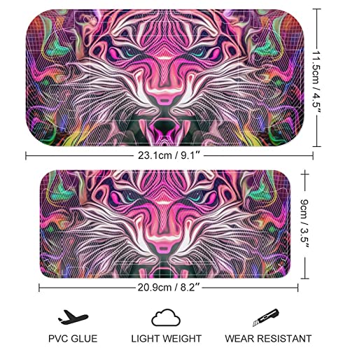 Tiger Head with Creative Abstract Element Decal Stickers Cover Set Full Wrap Skin for Switch Protection Faceplate Sticker for Switch