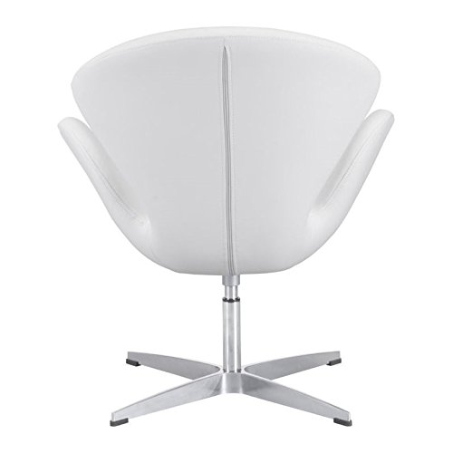 MAKLAINE Modern Faux Leather 29.9''H x 28''W x 21.8''D White Occasional Chair