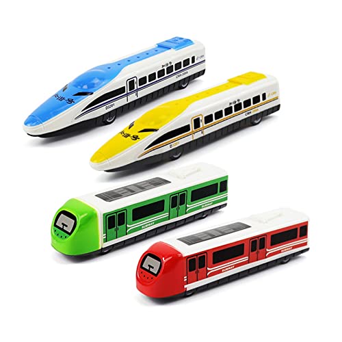 SHENGANG 2Pcs/lot Mini Pull Back Train Toy Compatible with Kids Mobile Vehicle Car Model Diecasts Cartoon Racing Car Toys Boys Gift Cake Decoration
