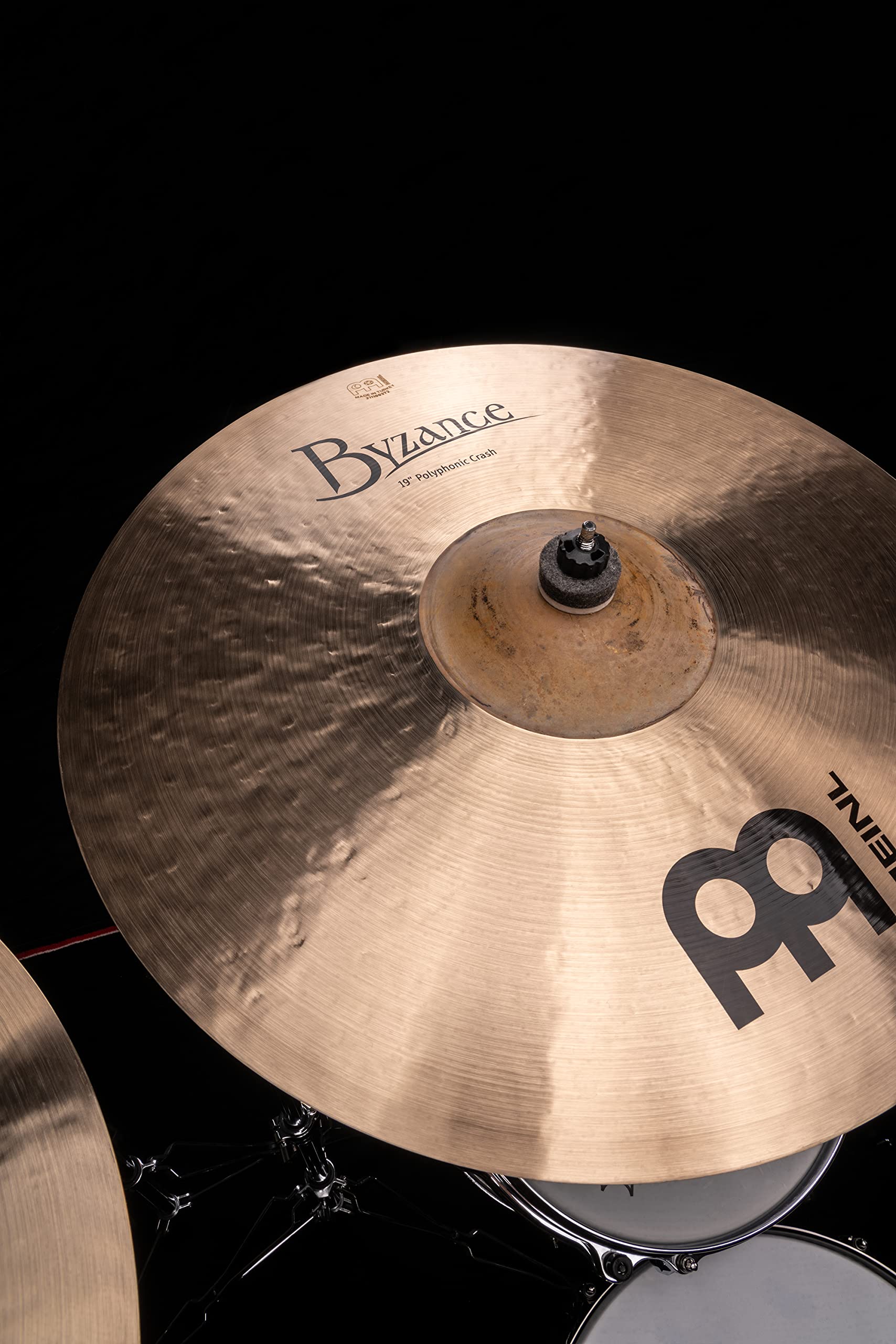 Meinl Cymbals Byzance 19" Traditional Polyphonic Crash with Raw Bell β Made in Turkey β Hand Hammered B20 Bronze, 2-Year Warranty (B19POC)