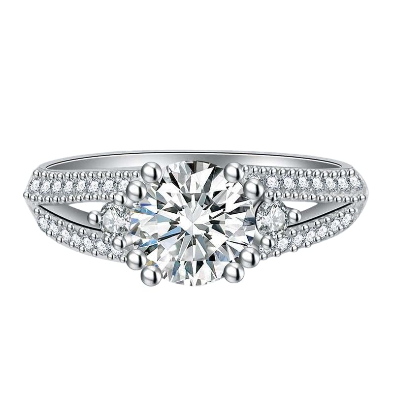 SHERRY'S JEWELS LLC 1 CT Moissanite 925 Sterling Silver Ring for Women (8)