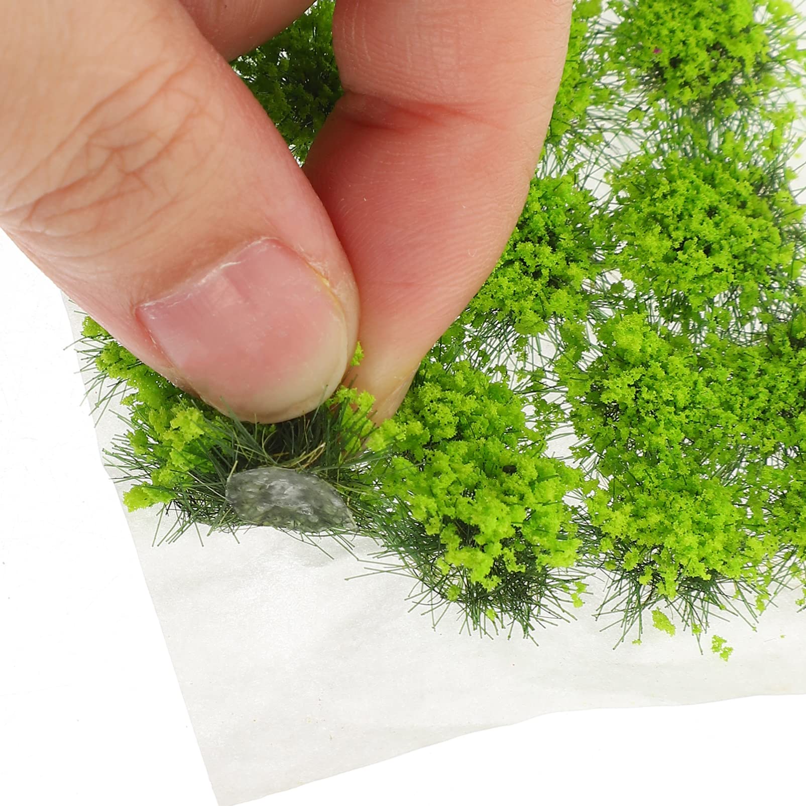 STOBOK 1 Box Flower Cluster Model Mini Doll House Mini Flower Cluster Grass Decoration for Home Self Adhesive Vegetation Groups Mini Trains Grass Terrain Resin Accessories Miniature