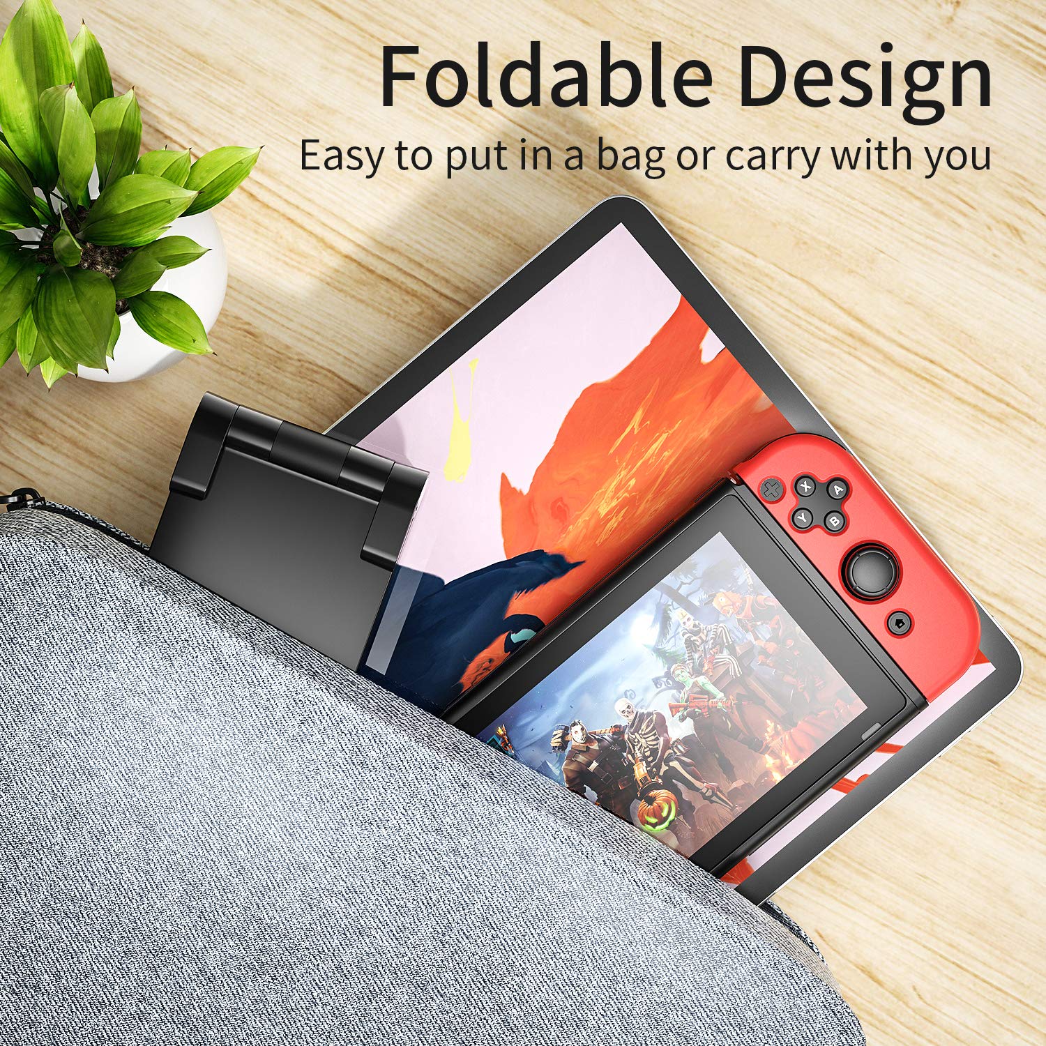 Newaner Adjustable Switch Stand, Playstand for Switch, Tablet Stand, Cell Phone Holder for Desk, Compatible with Nintendo,iPad Mini Pro Air, iPhone, Kindle.etc, 4-13'' …