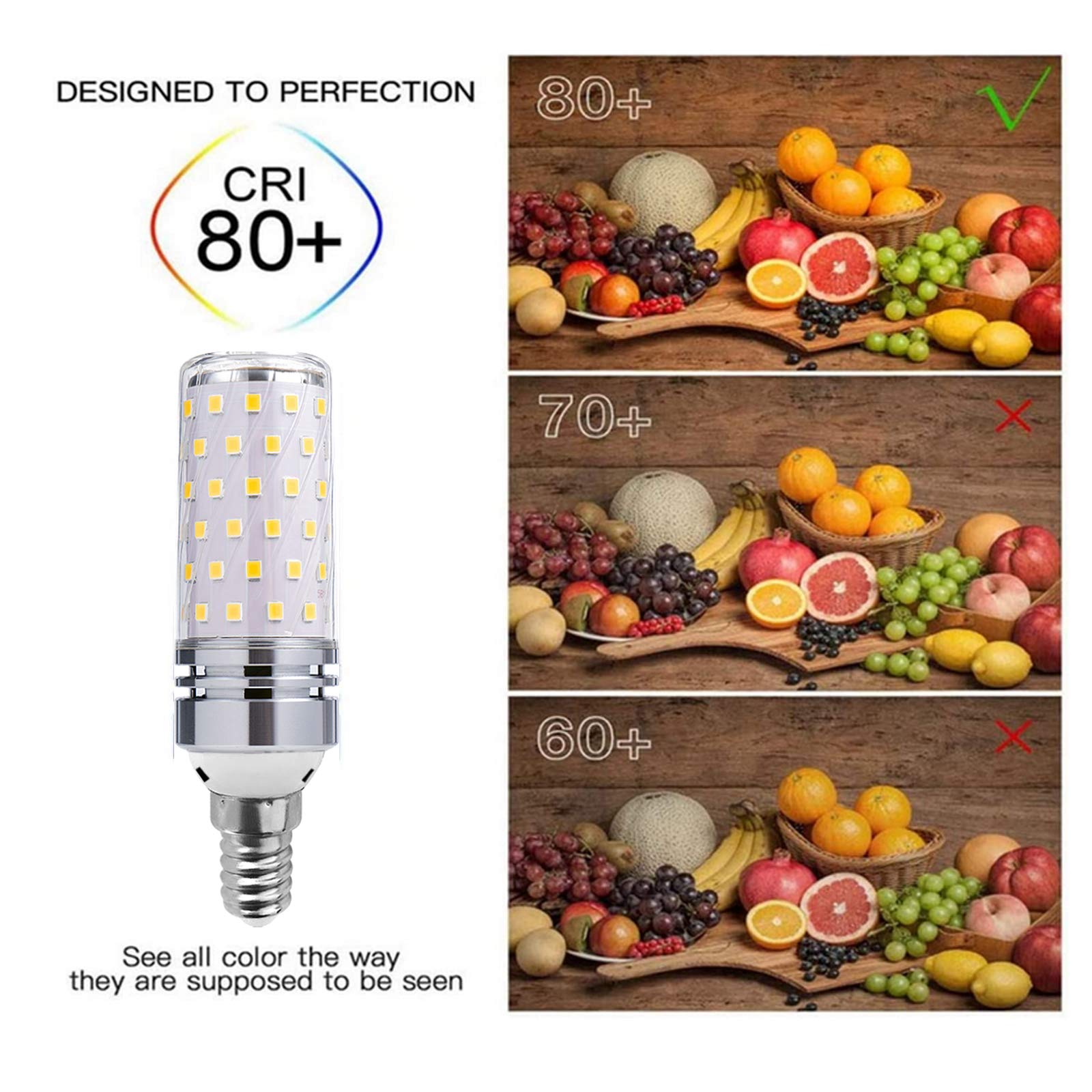 MaoTopCom E14 LED Corn Bulbs 4000K, 15W Europe Base Candelabra LED Light Bulbs, 150 Watt Equivalent Natural White 1500 Lumen Small Bright Light Bulbs for Home Lighting, Non-Dimmable, AC85-265V