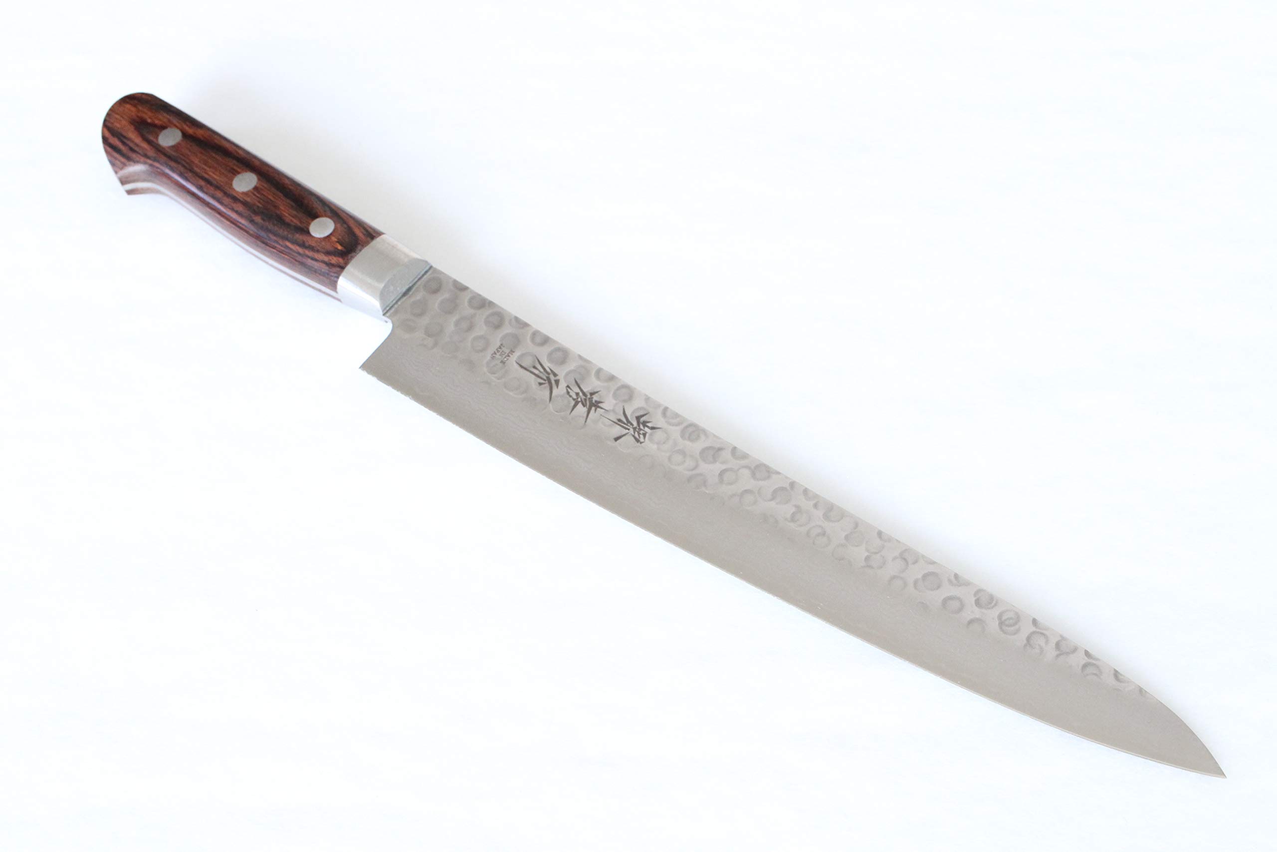 SAKAI TAKAYUKI hammered Damascus 17 Layer VG10 Sujihiki slicer knife 240mm