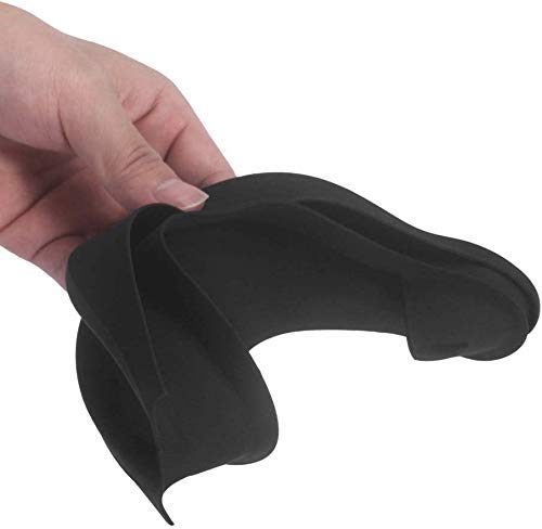 MASiKEN Face Cover Mask for Oculus Quest 1, Professional Silicone Face Cover, Face Pad Sweatproof Lightproof Washable (Black 2P)