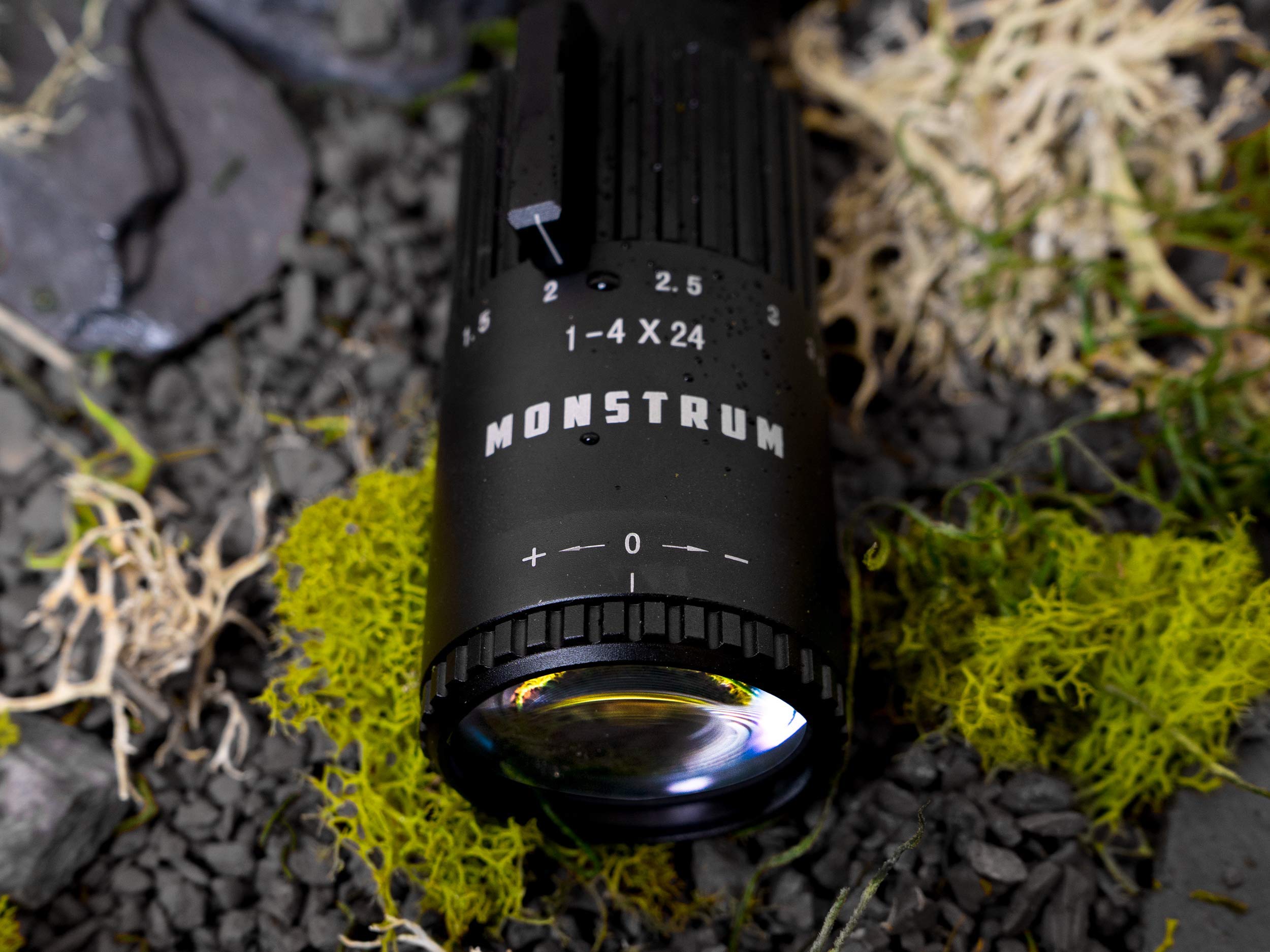 Monstrum Alpha Series 1-4x24 First Focal Plane FFP Rifle Scope | ZR305 H-Series Offset Scope Mount | Bundle