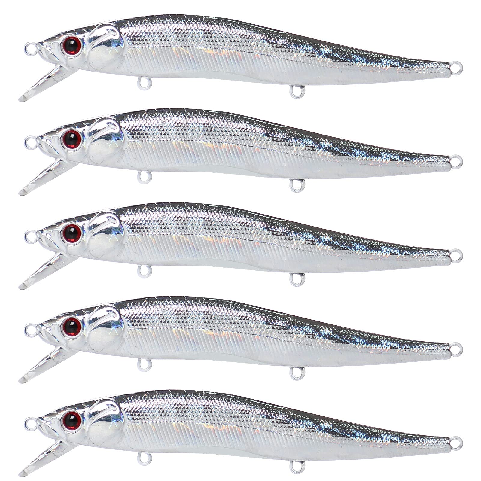 SLNFXC 20pcs/Set 12cm 12g Minnow Crankbait Hard Fishing Lures Holographic Slow Sinking Jerkbaits with Weight Transfer System