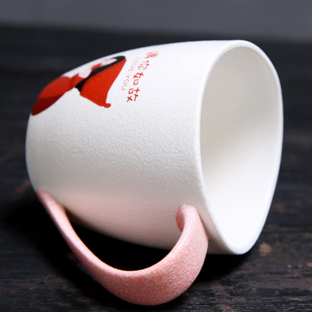 UXZDX Couple Ceramic Washing Cup Set Cartoon Mouthwash Cup Household Toothbrush Cup Brushing Cup Tooth Cylinder