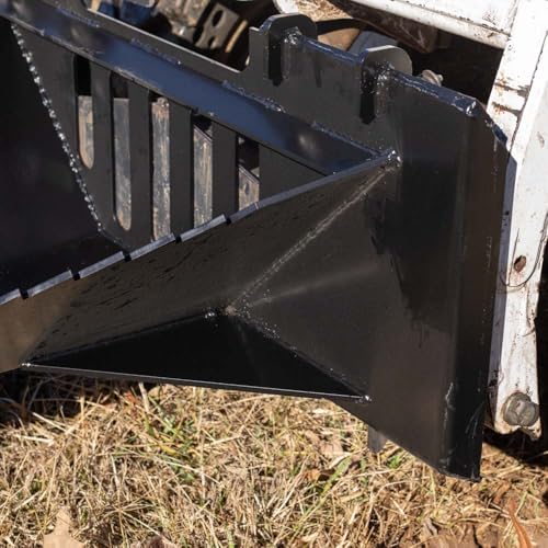 Titan Attachments Economy Series Stump Bucket Tree Scoop Digger, Universal Skid Steer Quick Tach, Serrated Leading Edge, Ideal for Light Duty Ripping Roots, Removing Smaller Tree Stumps
