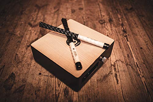 Meinl Percussion Pickup Cajon Snare with Electronics for Amp or PA System, Includes Standard Brushes β NOT Made in China β American White Ash/MDF, 2-Year Warranty (TMPPCS)