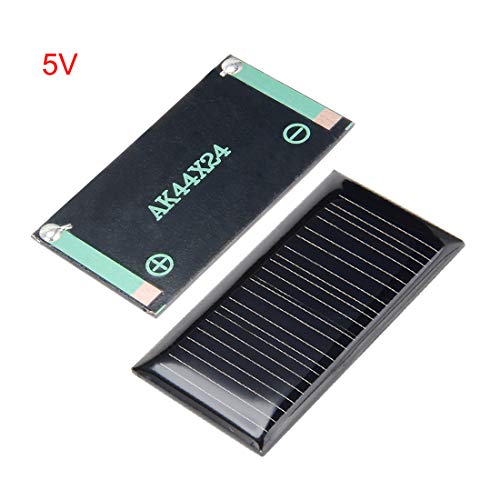 uxcell 5Pcs 5V 25mA Poly Mini Solar Cell Panel Module DIY for Phone Light Toys Charger 44mm x 24mm