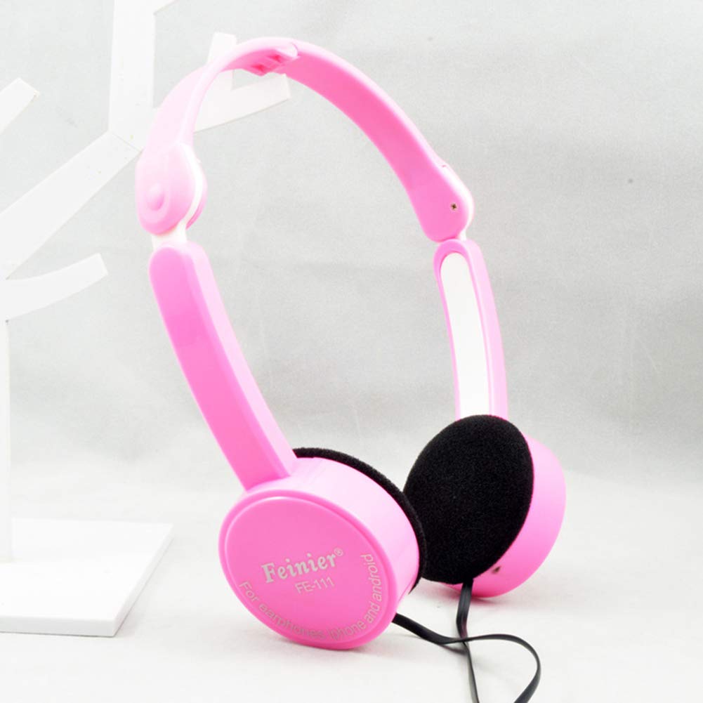 LUYANhapy9 Wired Headset Retractable Foldable Over-Ear Headphone Headset with Mic Stereo Bass for Kids Lake Blue