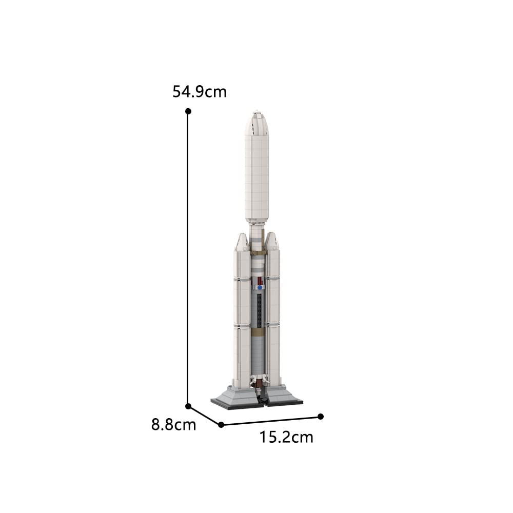 Tittan IV-B Rocket Building Block Set,Outer Space Launch Vehicle Transport Model Rocket, 1/110 Heavy-Lift Carrier Rocket STEM Toy Building Kit, Birthday for Kids Adults (939 Pieces)