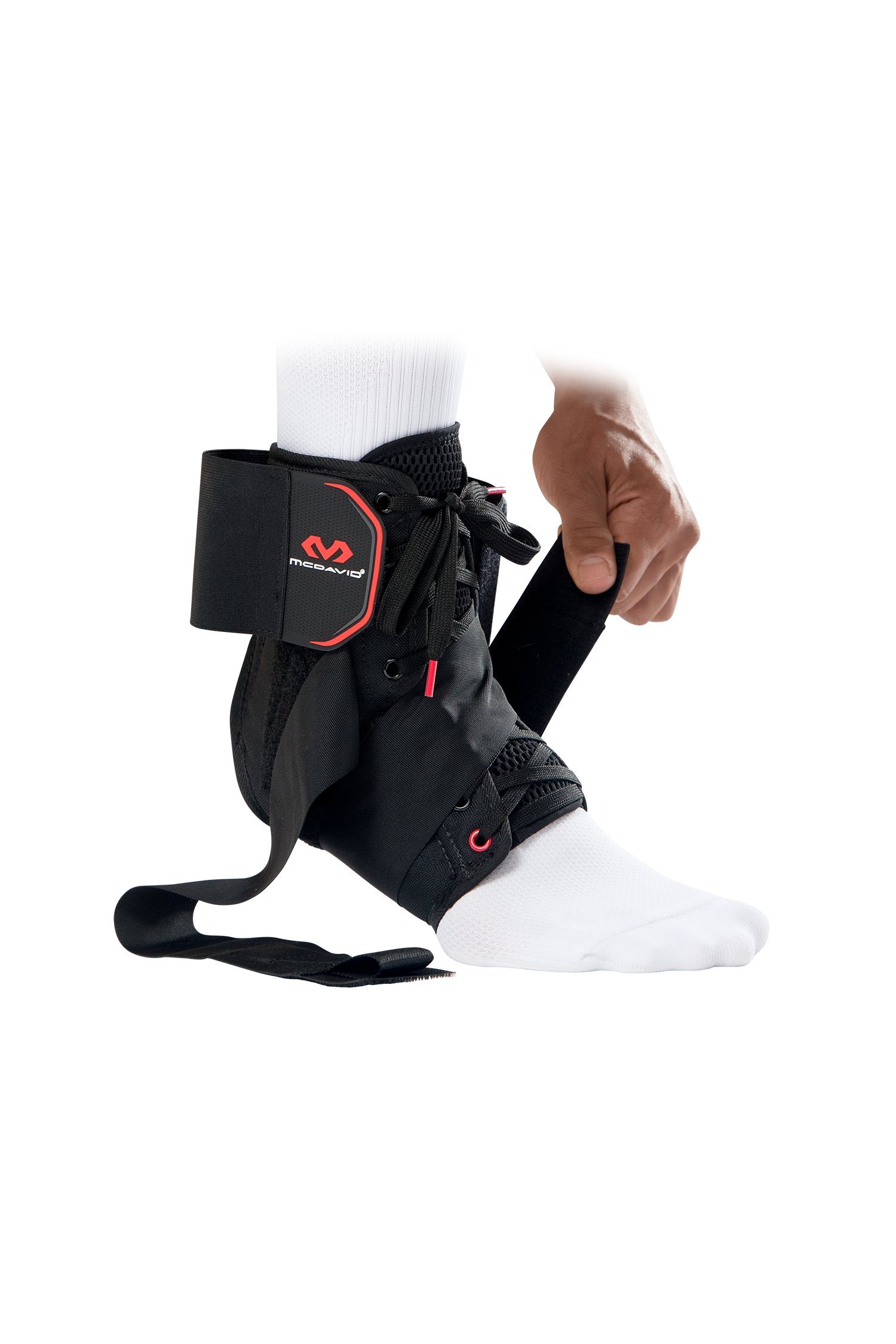 McDavid Ankle Brace w/Cross Straps, Maximum Support, Comfortable Compression & Breathable Design, Injury Recovery