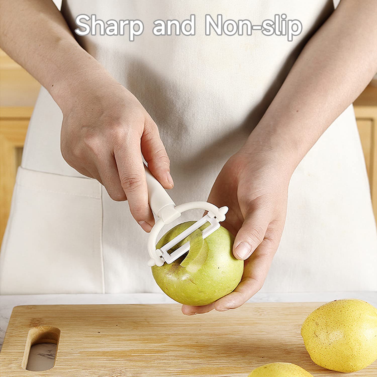 Sluoch Kitchen Fruit Paring Knife Set, 5 Pcs Knife Set Knife Block Ultra Sharp Chef Knives Set Easy-Grip Handle, for Vegetables Fruits Chopping